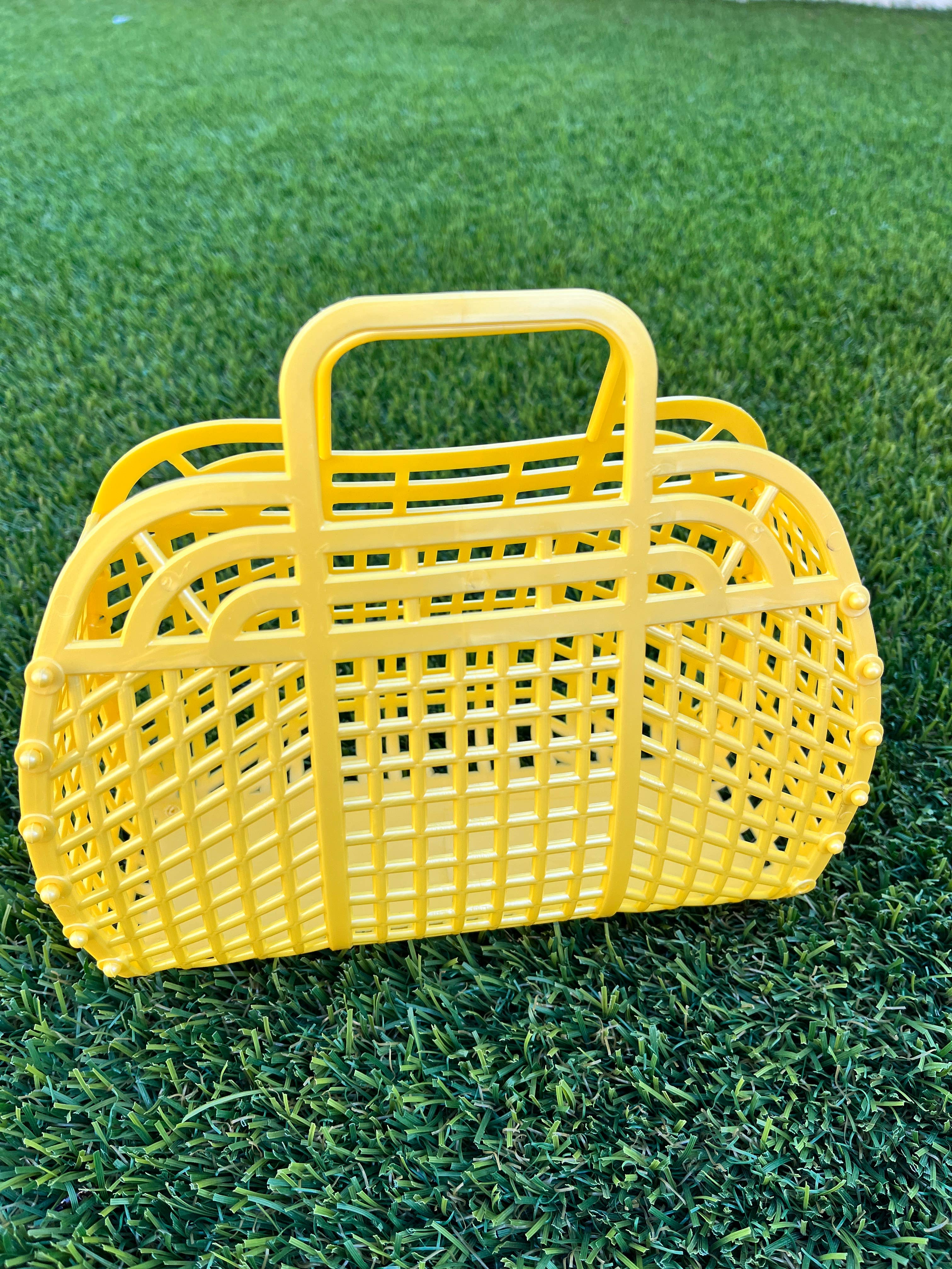 Yellow Large Retro Jelly Baskets – Party Perfectly