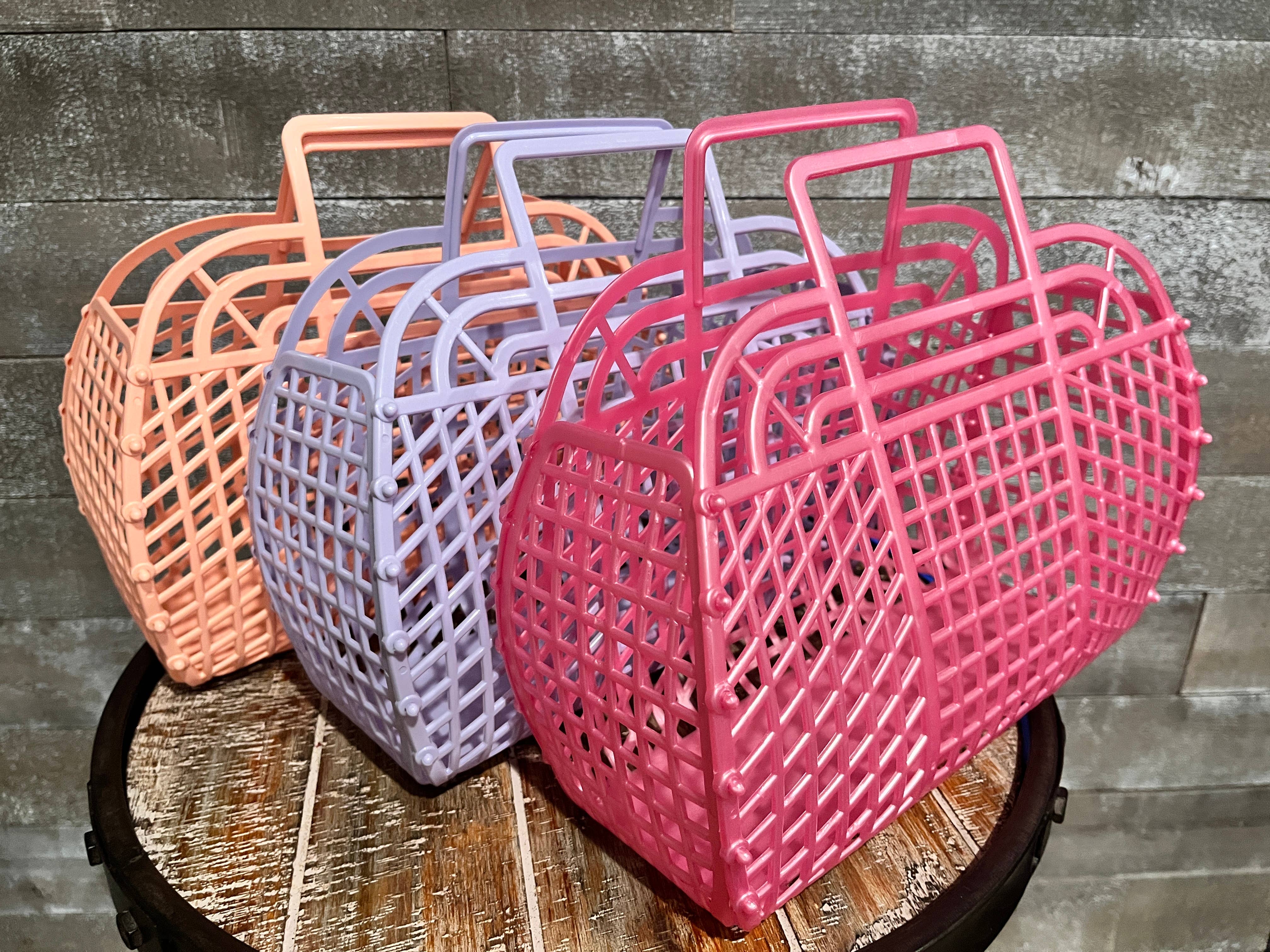 Pink Large Retro Jelly Baskets – Party Perfectly